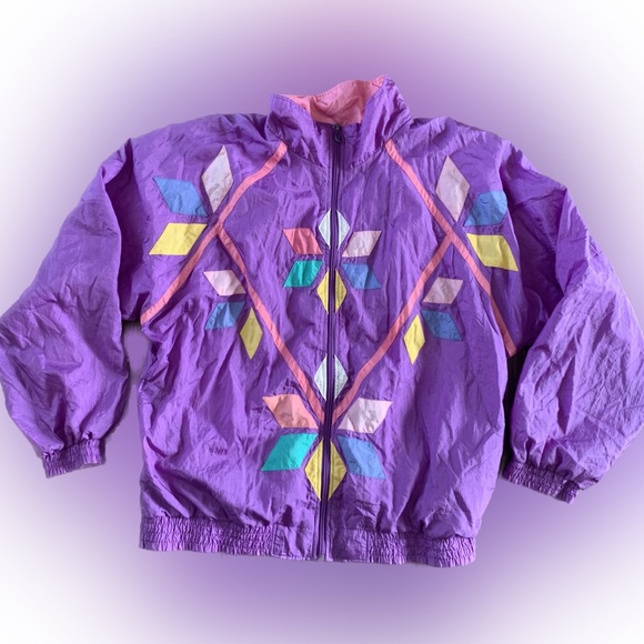 Vintage | Jackets & Coats | Vintage Lavon Multicolor Diamond Pattern ...